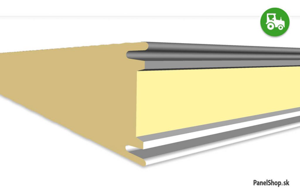 Sandwich wall panel with PIR core – visible joint (AGR)