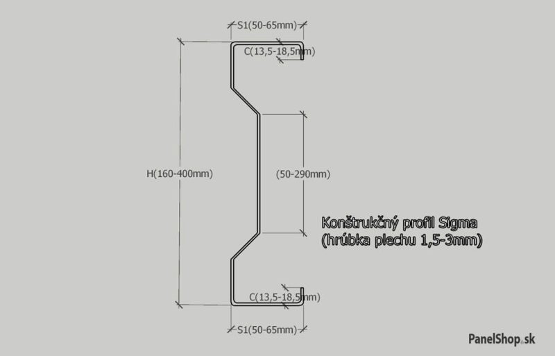 (PKP01) Structural Z profile (thin-walled purlins)