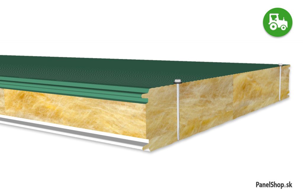 Wall panel with mineral wool - visible joint (AGR)