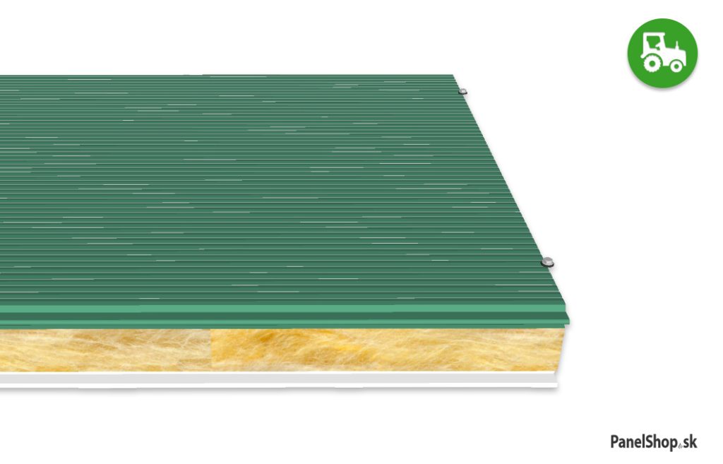 Wall panel with mineral wool - visible joint (AGR)