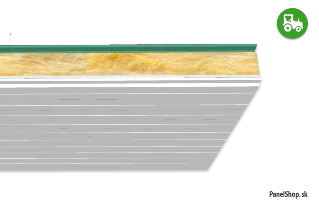 Wall panel with mineral wool - visible joint (AGR)