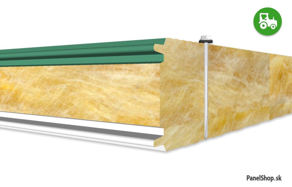 Wall panel with mineral wool - visible joint (AGR)