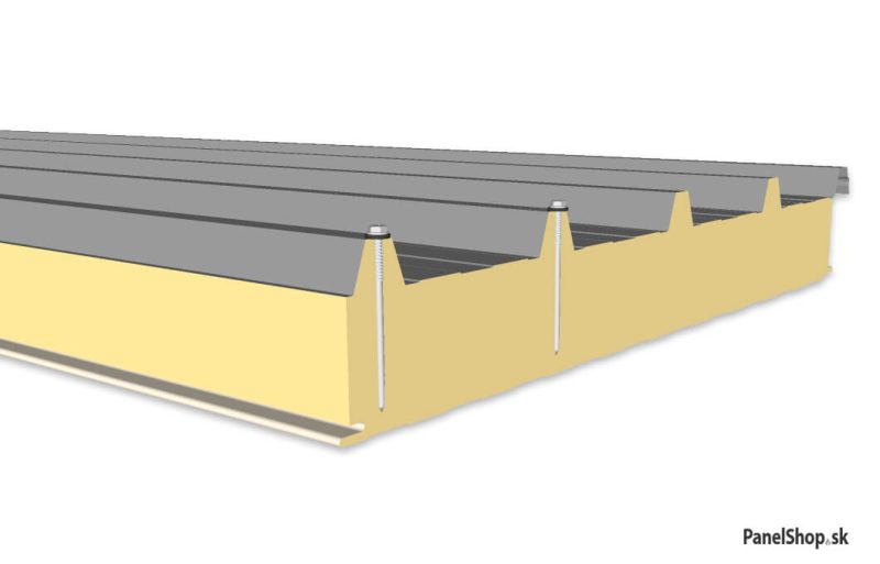 Sandwich panel with polyisocyanurate PIR core – roof