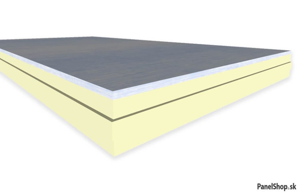 PIR panel with aluminum and plasterboard (AL PB)