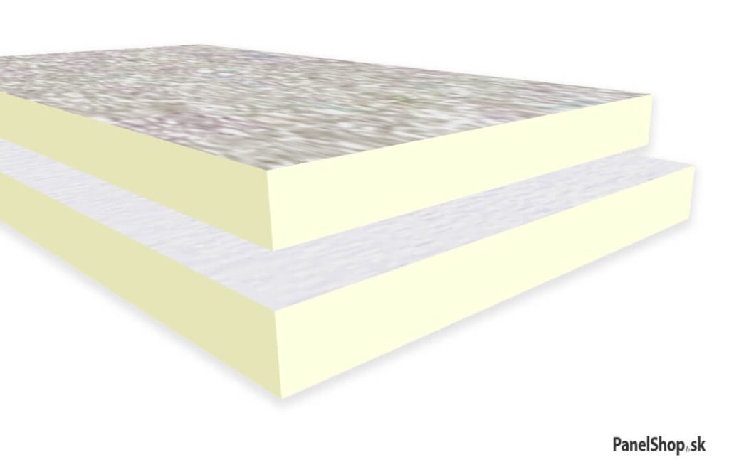 PIR panel with glass fabric and bitumen (GF B)